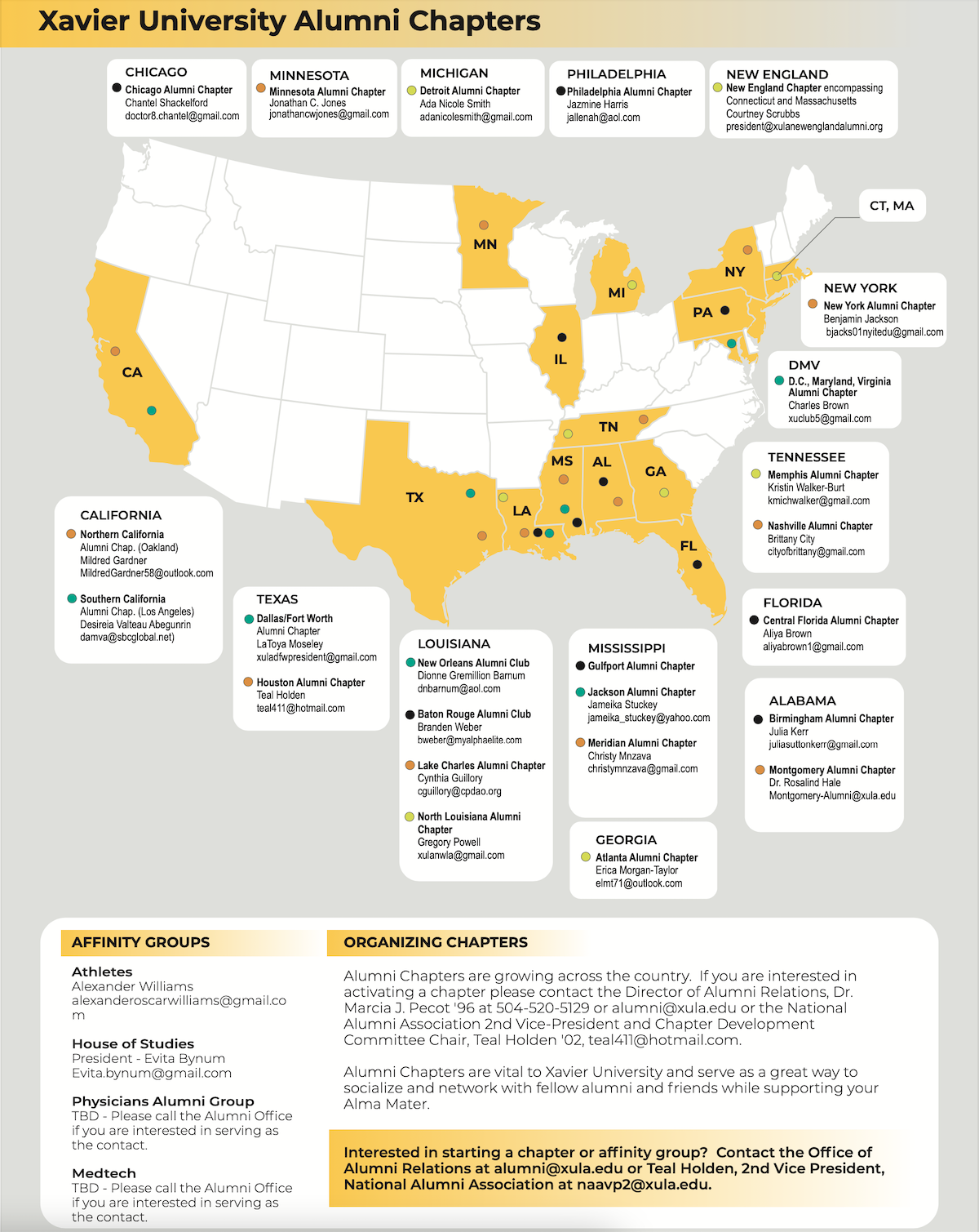 Alumni Chapters | Xavier University of Louisiana