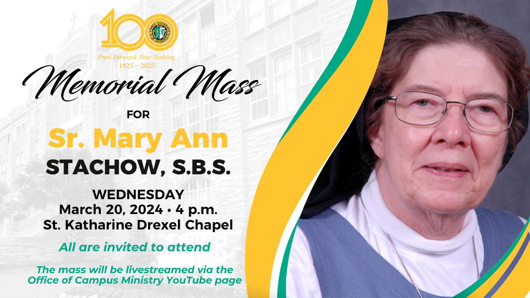 Sr. Mary Ann Stachow, S.B.S. Memorial - Xavier University of Louisiana